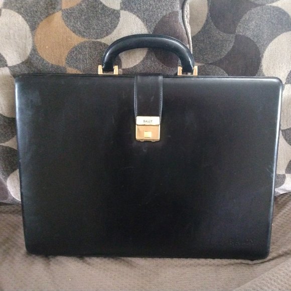 Bally | Bags | Bally Black Slim Box Combination Briefcase Valise | Poshmark